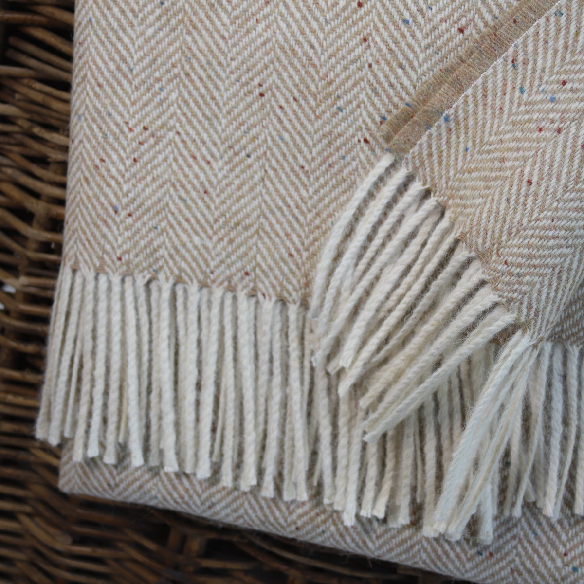 Sand Donegal Fleck Tweed Throw – From The Mills